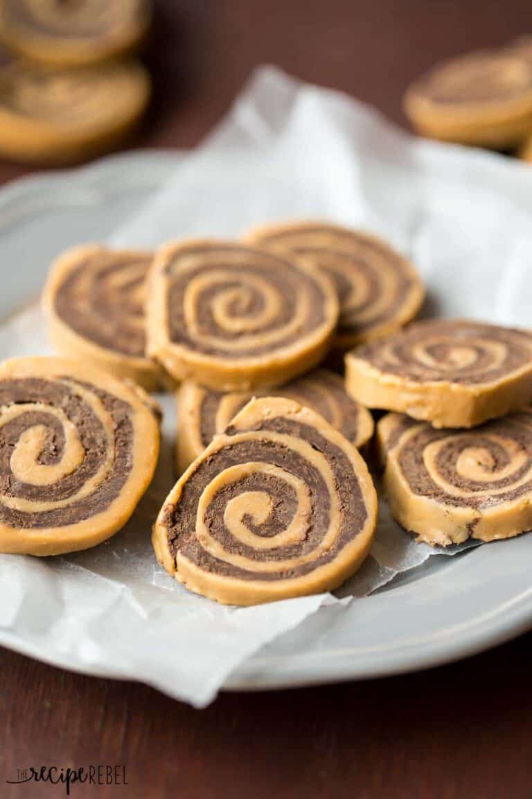 No Bake Chocolate Peanut Butter Pinwheels - Christmas Fudge