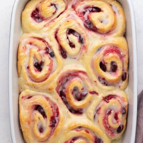 White Chocolate Cranberry Sweet Rolls - The Recipe Rebel
