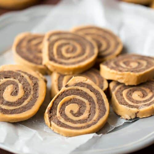 No Bake Chocolate Peanut Butter Pinwheels - Christmas Fudge