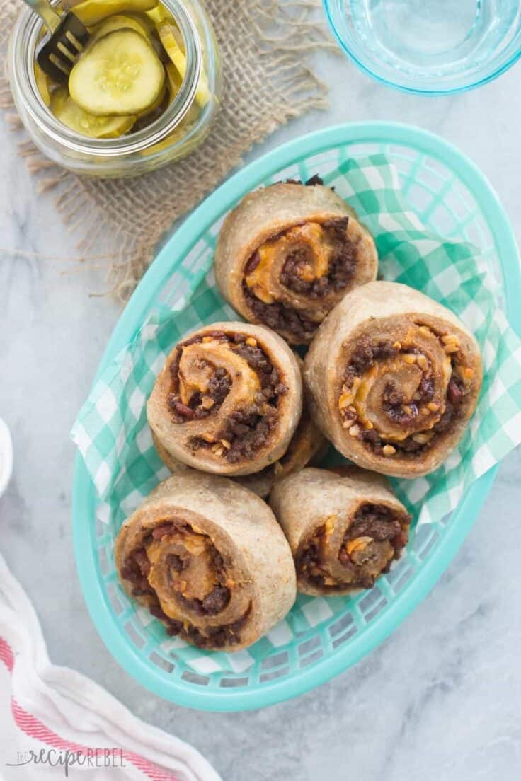 BBQ Bacon Cheeseburger Buns Recipe - The Recipe Rebel