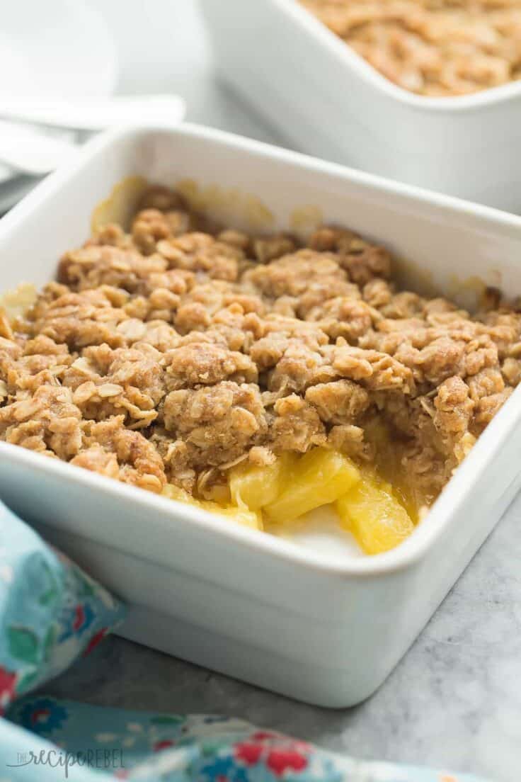 Pineapple Crisp Recipe - made with fresh pineapple!