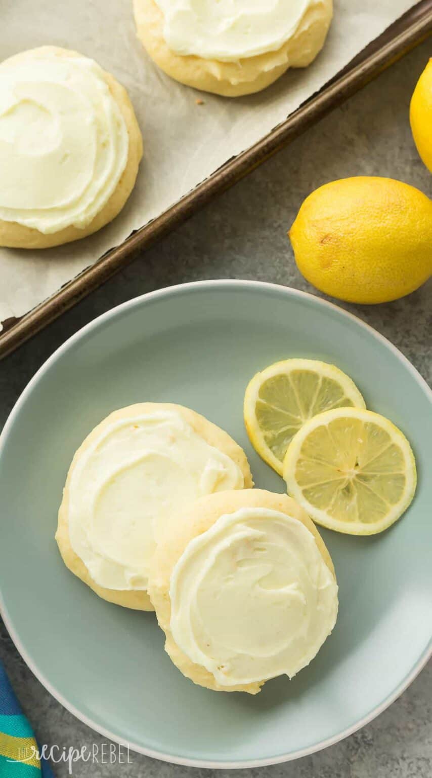 Frosted Lemon Sour Cream Sugar Cookies Recipe