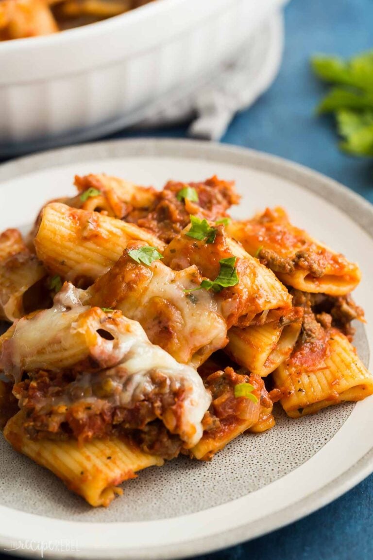 Rigatoni Pasta Bake -- The Recipe Rebel