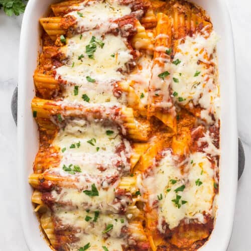 Three Cheese Manicotti recipe - The Recipe Rebel