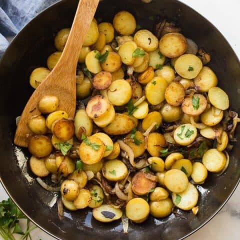 Lyonnaise Potatoes [step by step VIDEO] - The Recipe Rebel
