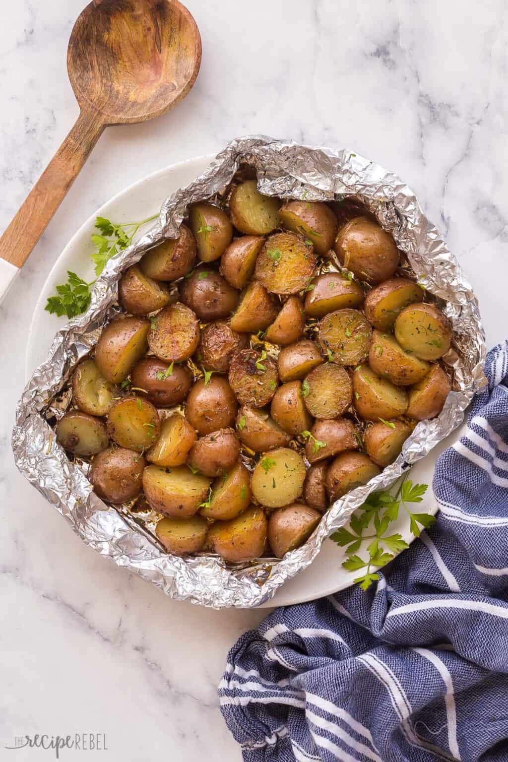 Easy Grilled Potatoes in a Foil Pack
