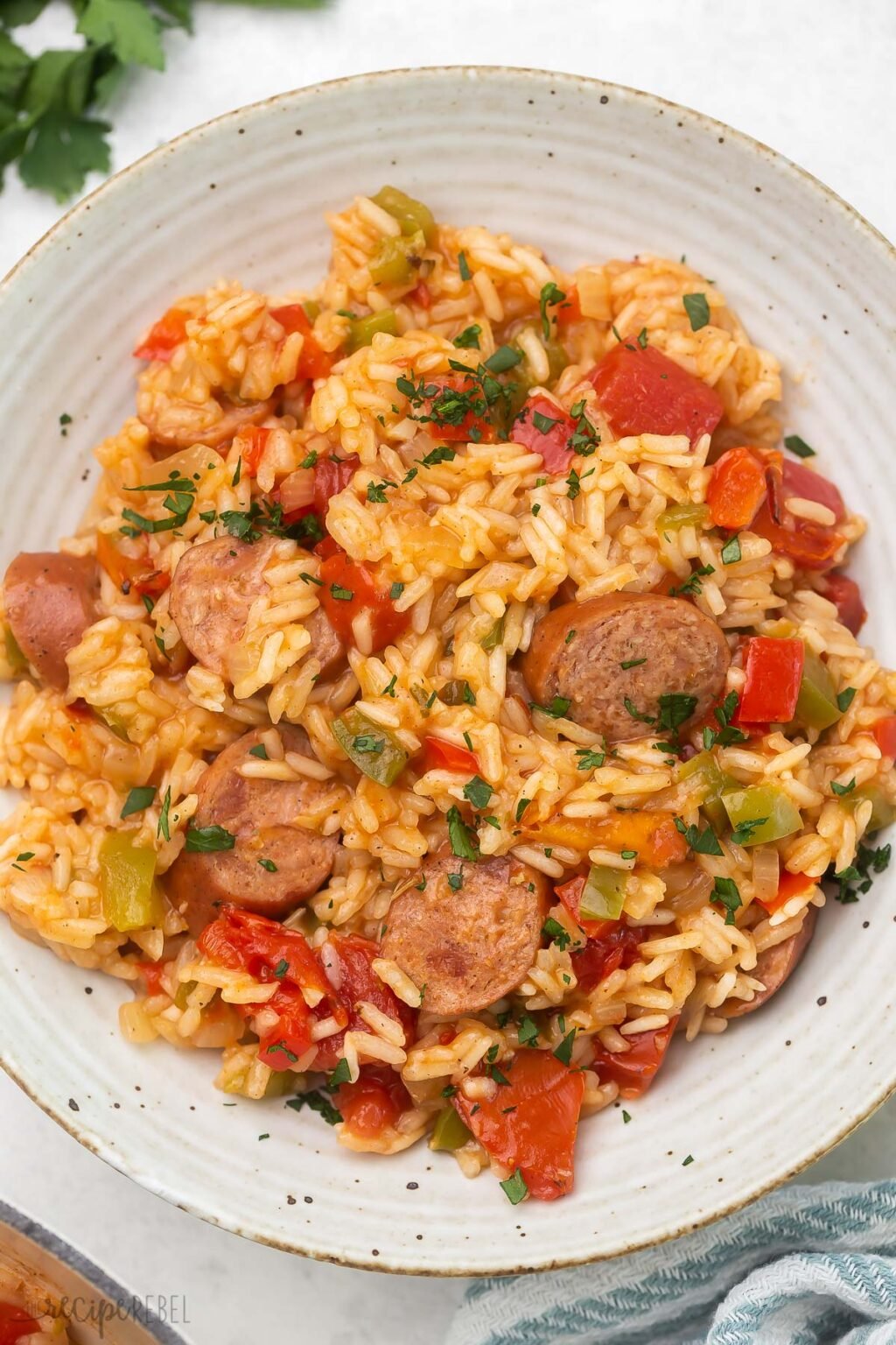 One Pan Sausage and Rice - The Recipe Rebel [VIDEO]