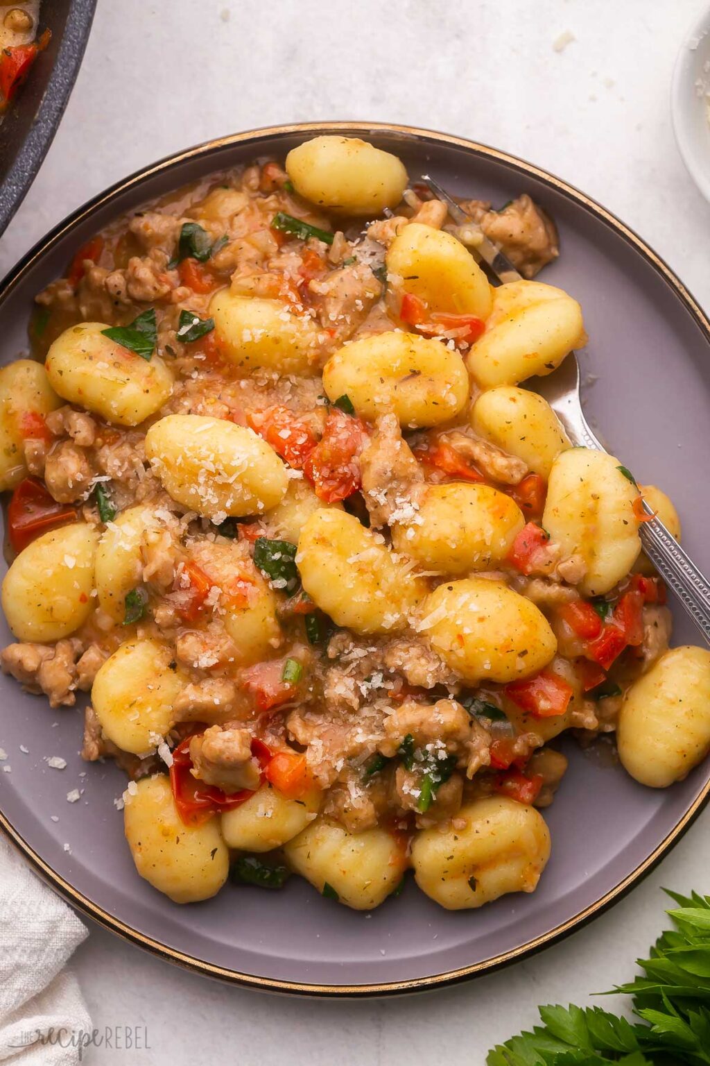 Gnocchi with Sausage, Spinach and Tomatoes - The Recipe Rebel