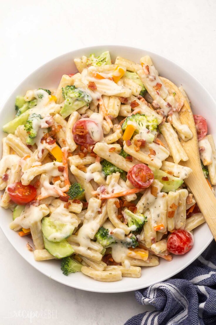 Bacon Ranch Pasta Salad The Recipe Rebel