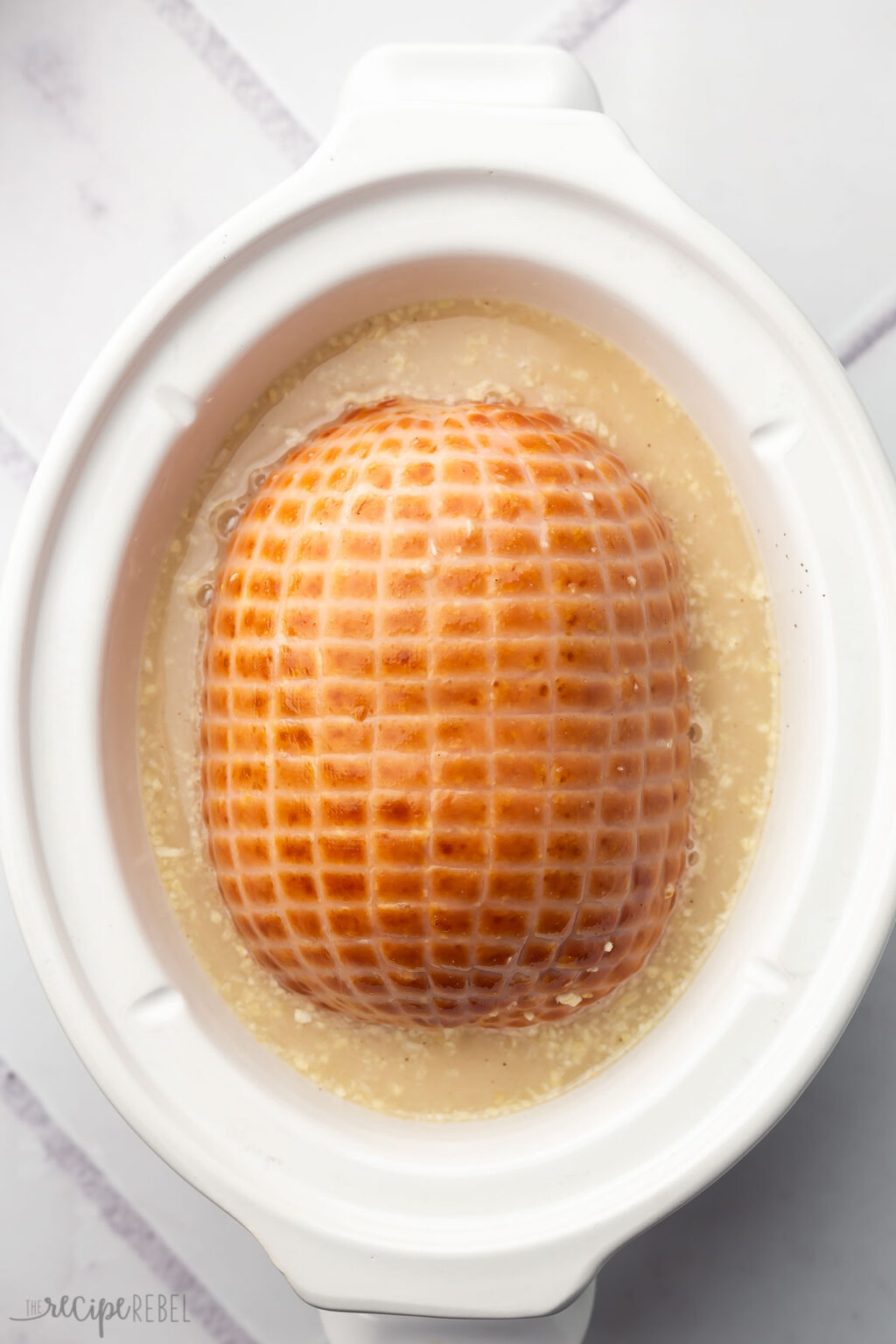 Slow Cooker Honey Glazed Ham Recipe - The Recipe Rebel