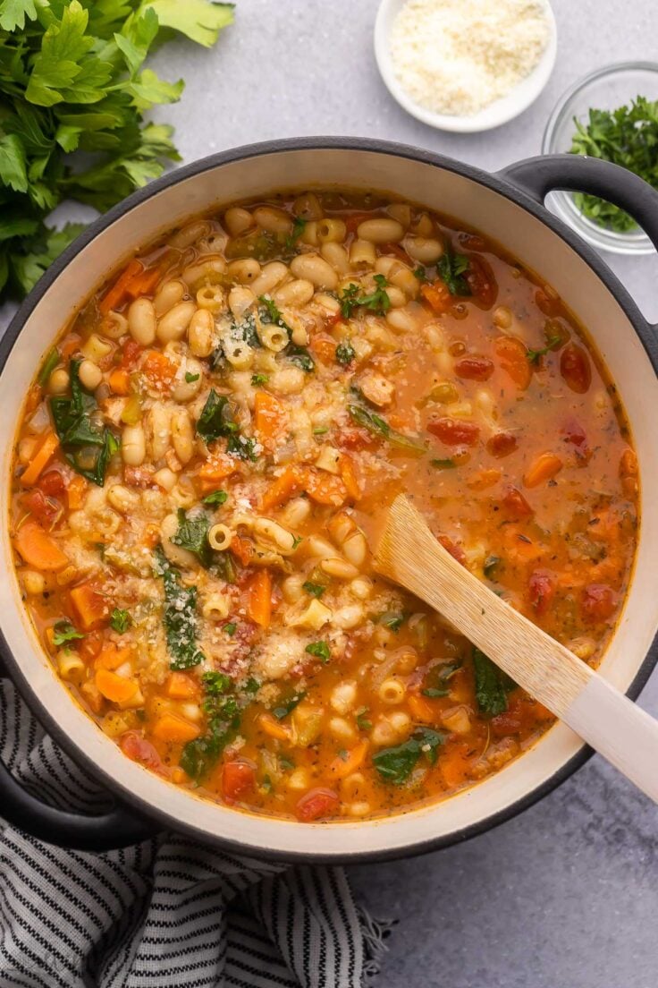 Pasta Fagioli (Pasta Fazool) - The Recipe Rebel [VIDEO]