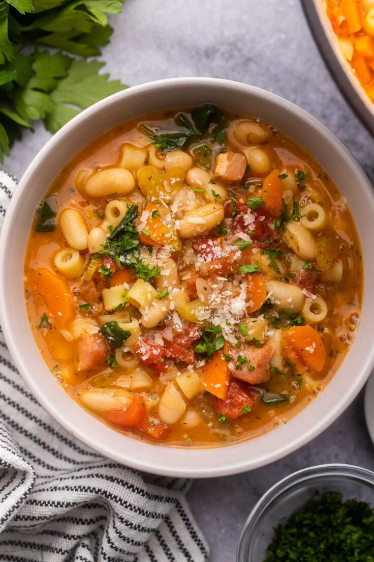 Pasta Fagioli (Pasta Fazool) - The Recipe Rebel [VIDEO]