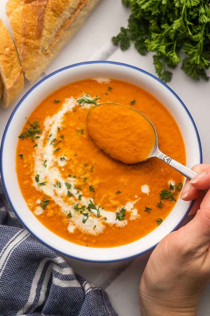 Roasted Red Pepper Soup - The Recipe Rebel