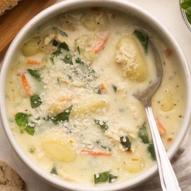 Creamy Chicken and Rice Soup - The Recipe Rebel [VIDEO]