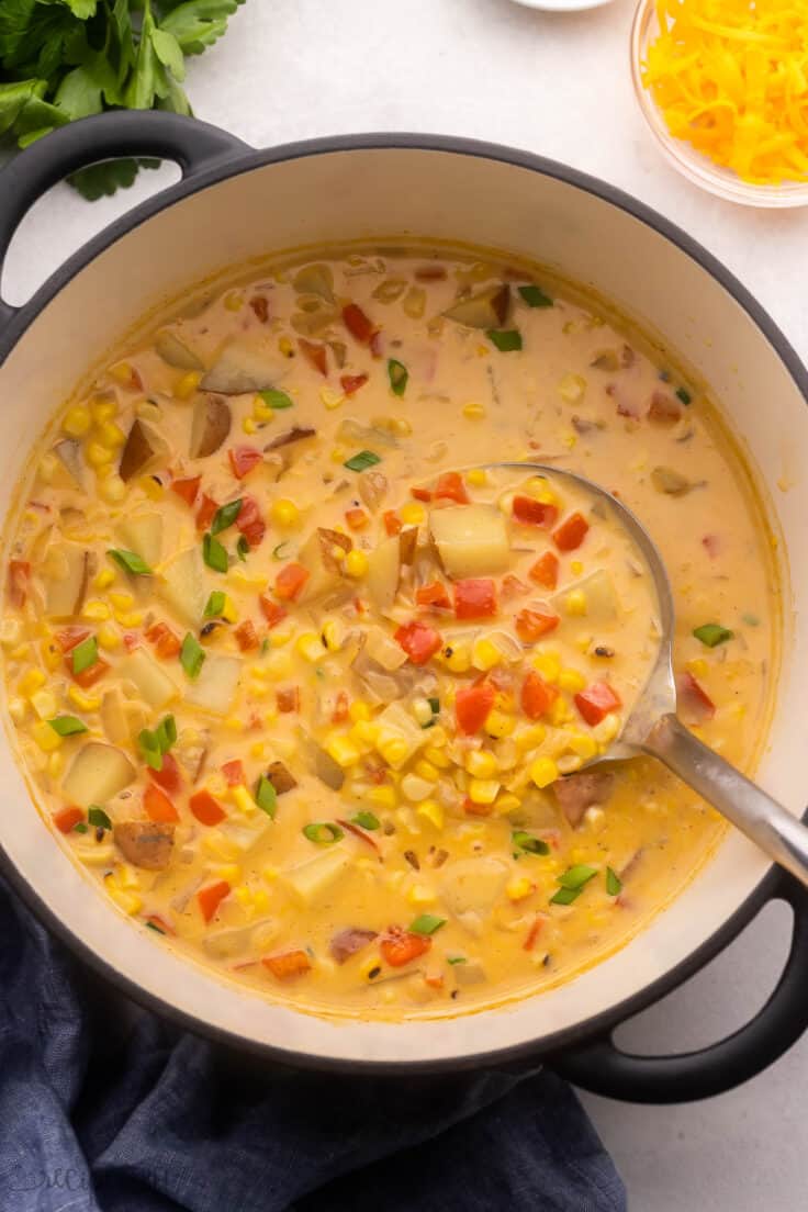 Southwest Grilled Corn Chowder - The Recipe Rebel