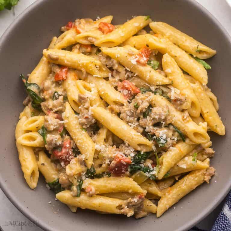 Creamy Italian Sausage Pasta [VIDEO] - The Recipe Rebel