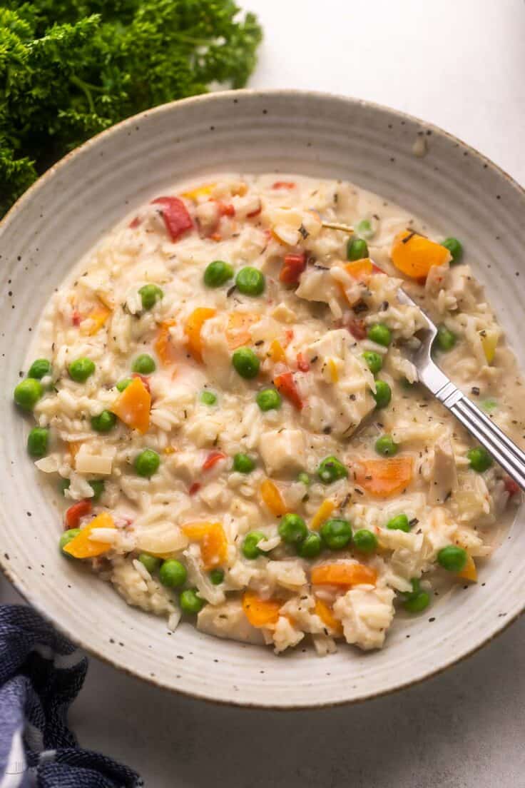 Slow Cooker Chicken and Rice [VIDEO] - The Recipe Rebel