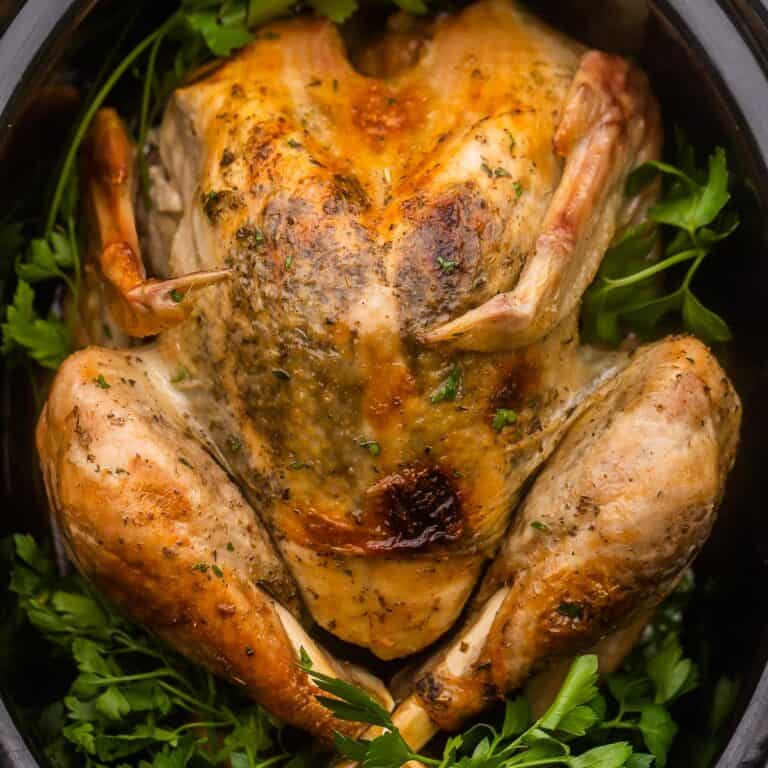 Crockpot Turkey with Garlic Butter - The Recipe Rebel