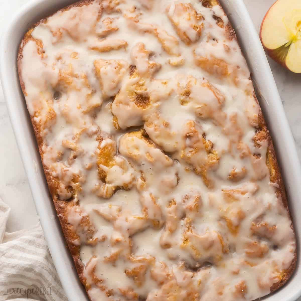 Droolworthy Apple Fritter Cake - The Recipe Rebel