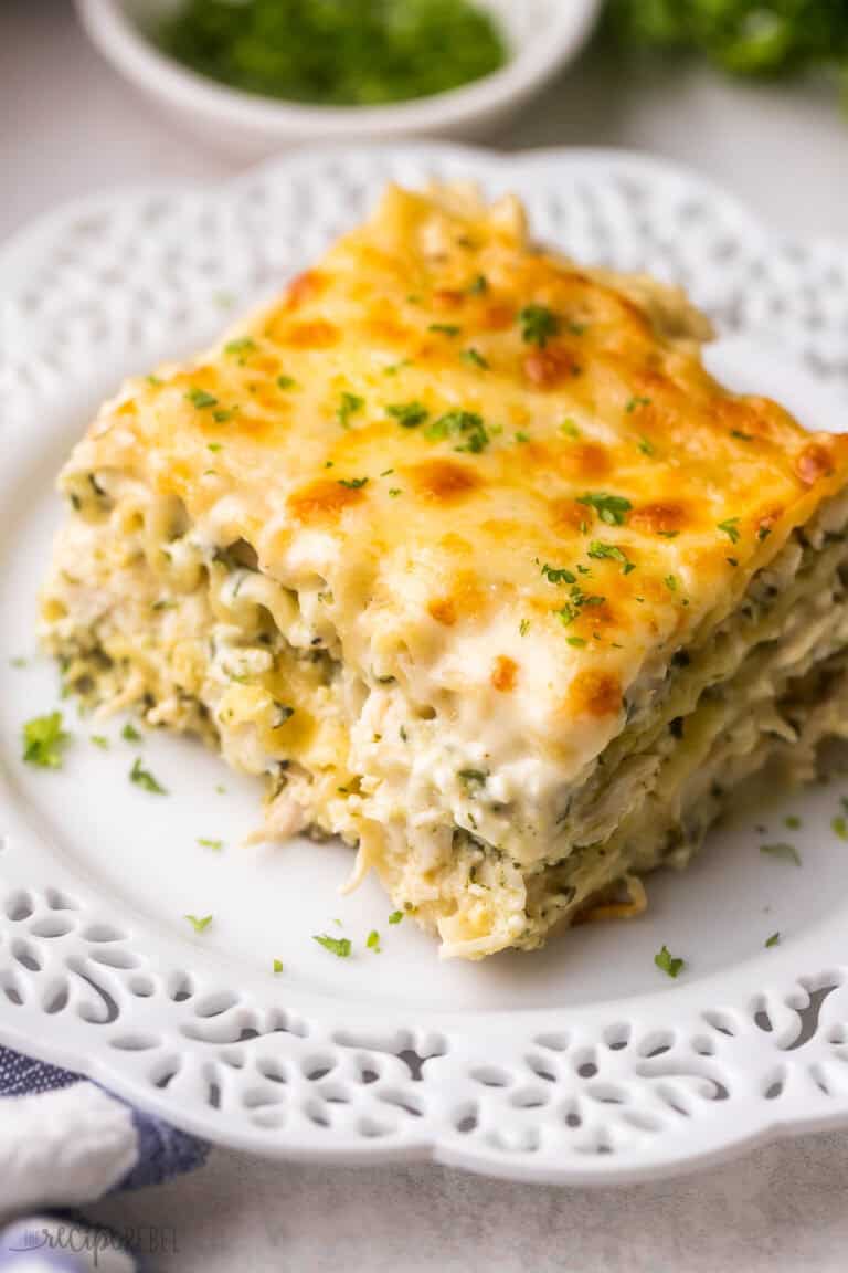 White Chicken Lasagna recipe - The Recipe Rebel [VIDEO]