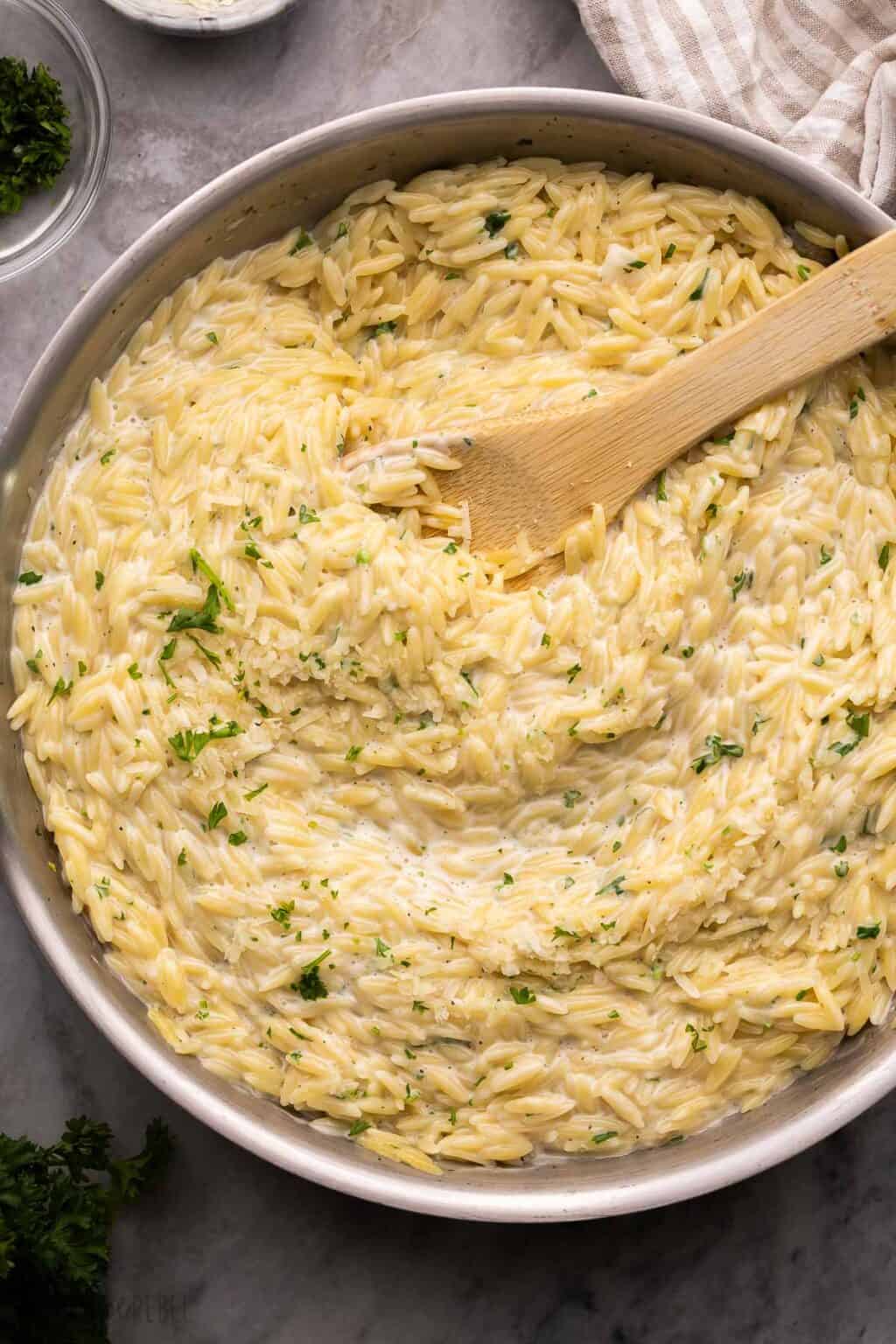 Garlic Parmesan Orzo recipe - [VIDEO] The Recipe Rebel