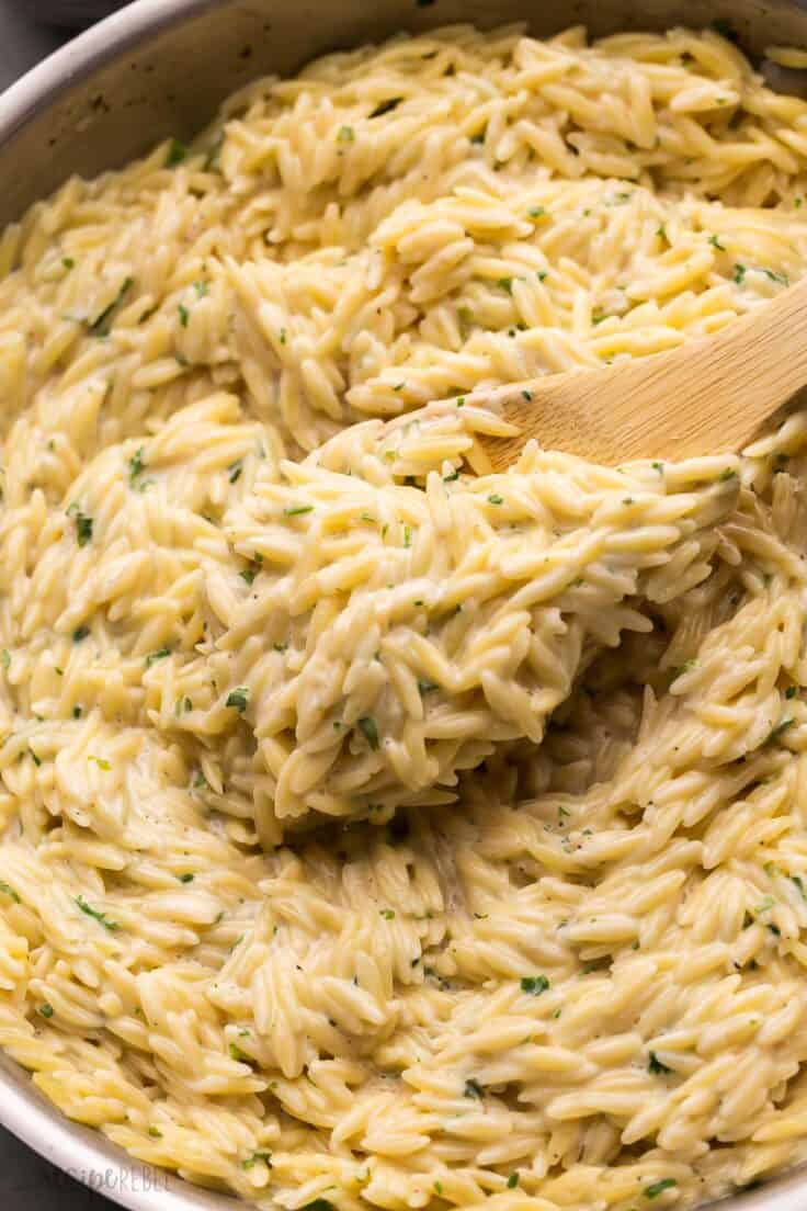 Garlic Parmesan Orzo recipe - [VIDEO] The Recipe Rebel