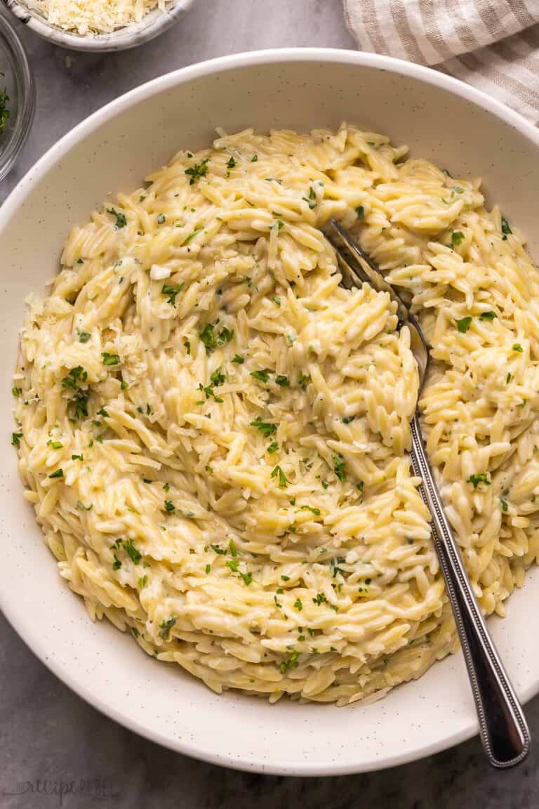 Garlic Parmesan Orzo recipe - [VIDEO] The Recipe Rebel