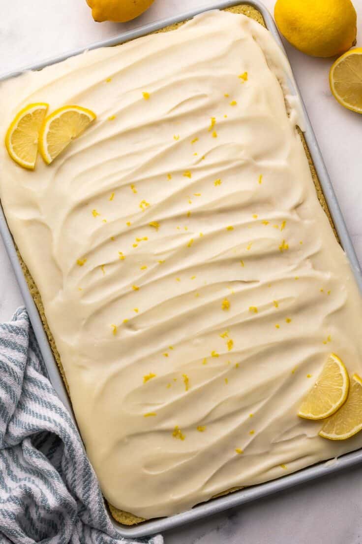 Lemon Sheet Cake - The Recipe Rebel