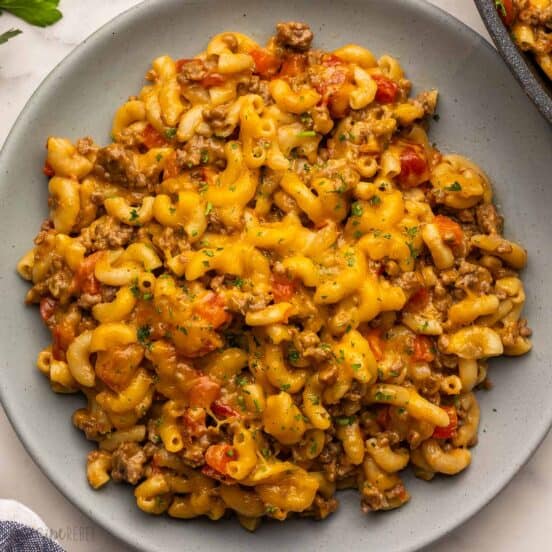 ONE POT Taco Macaroni recipe (easy ground beef dinner!) - The Recipe Rebel