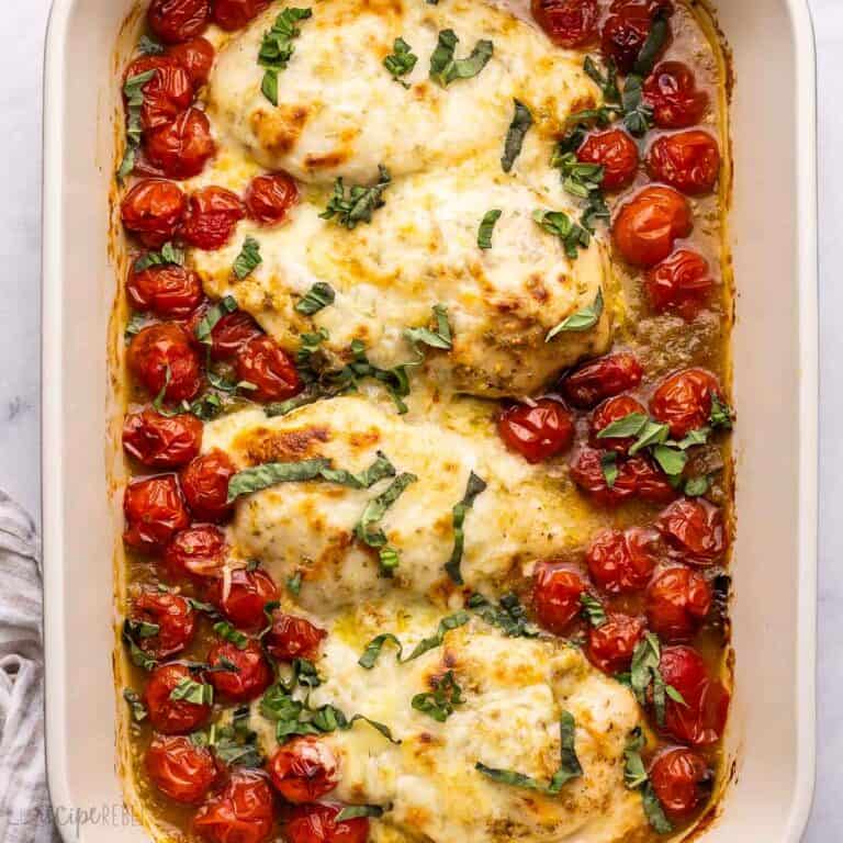 Baked Chicken Caprese [VIDEO] - The Recipe Rebel