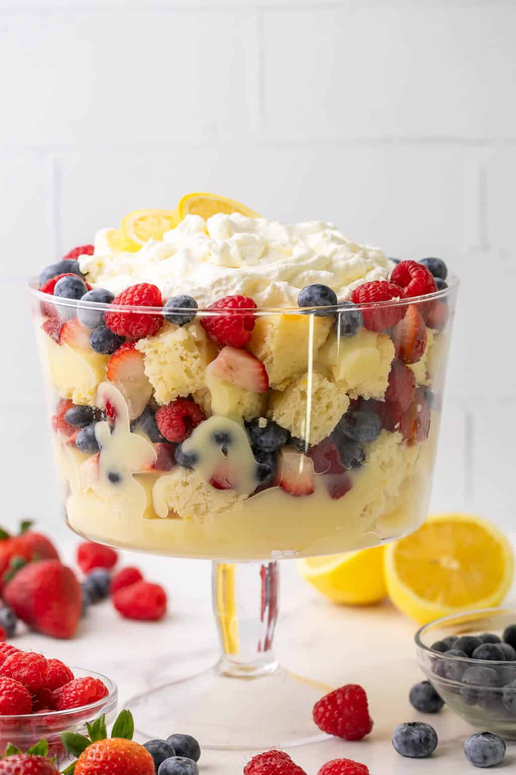 Lemon Berry Trifle Recipe + VIDEO - The Recipe Rebel