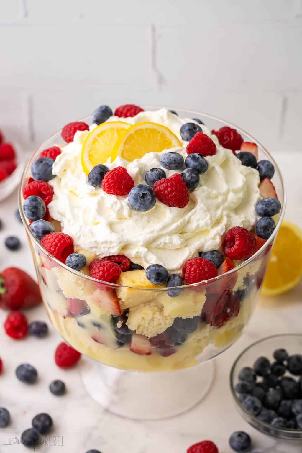 Lemon Berry Trifle Recipe + VIDEO - The Recipe Rebel
