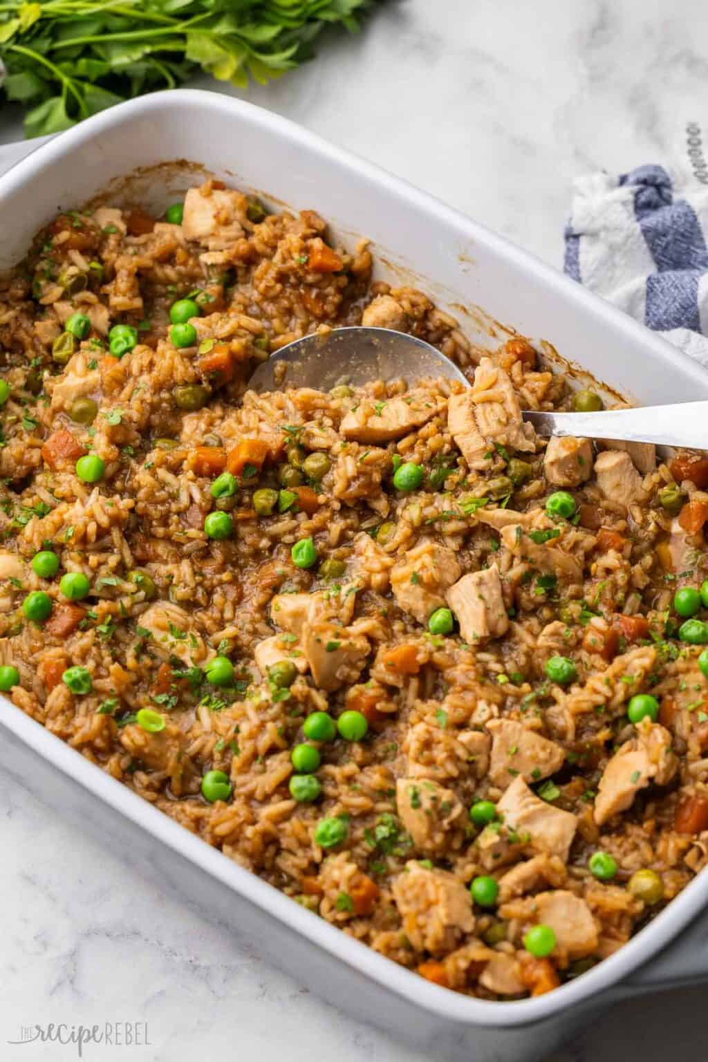 Teriyaki Chicken and Rice Bake - The Recipe Rebel [VIDEO]